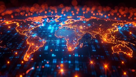 The Concept Highlights The Global Digital Network Showcasing Connectivity And Data Flows