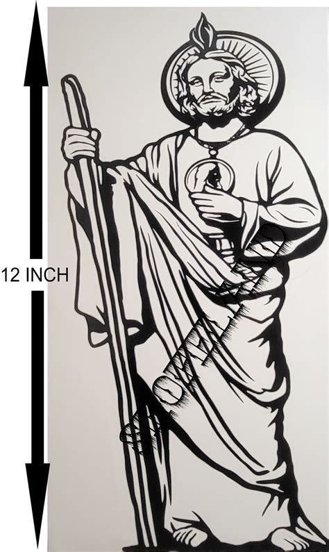 San Judas Tadeo Saint Jude Car Sticker Decal Calcomania De Vinyl 6 X 12 Etsy