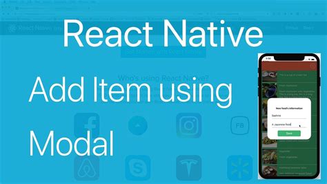 21 FlatList 5 Present Modal And Insert Data To Existing FLatList YouTube