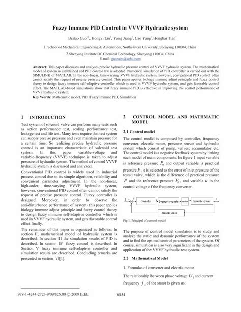pdf fuzzy immune pid control in vvvf hydraulic system dokumen tips