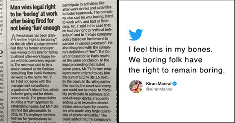 After Being Fired For Not Being Fun Enough Man Wins Legal Right To Be Boring At Work