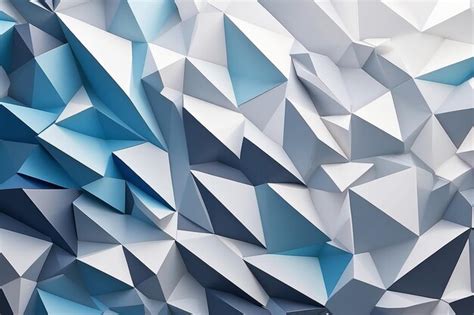 Premium Photo Abstract Blue White And Gray Polygon Triangle Pattern
