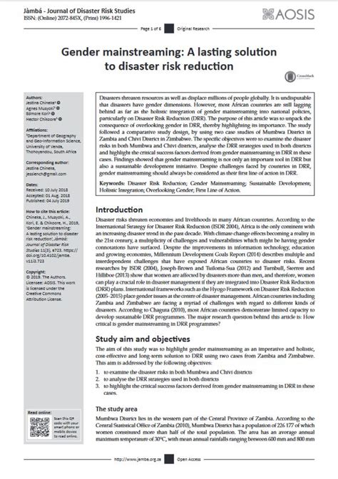 Gender Mainstreaming A Lasting Solution To Disaster Risk Reduction UNW WRD Knowledge Hub