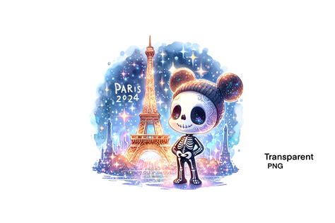 Eiffel Tower PNG Clipart Chibi Skeleton Graphic By KoksDesign Creative Fabrica