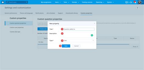 How To Create Custom Question Properties Youtestme