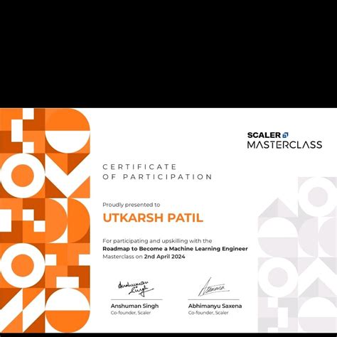 Machinelearning Scalar Masterclassexperience Utkarsh Patil
