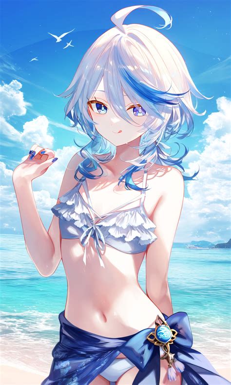 Rule 34 1girls Ai Ai Generated Alternate Costume Arm Behind Back Beach Belly Button Bikini