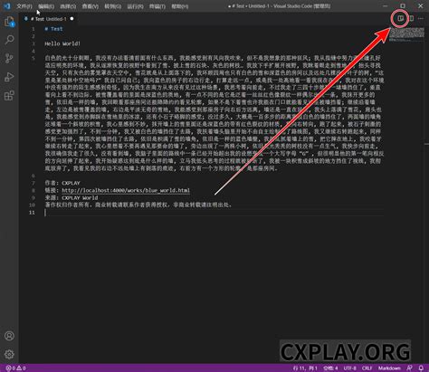 将 Vs Code 打造成一个体验舒适的 Markdown 编辑器 Cxplay World