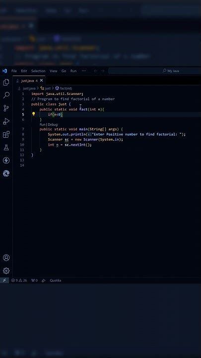 Factorial Program In Java Using For Loop Java Factorial Programming
