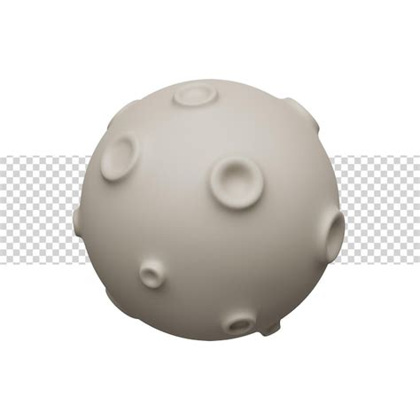 premium psd moon planet 3d rendering isolated for education and fun