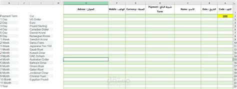 نموذج أدخال بيانات فى الأكسيل قاعدة بيانات العملاء مستقل