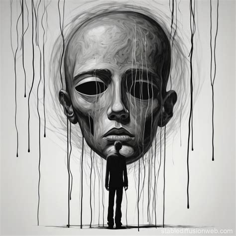 Abstract Depression Art With Isolation Forms Stable Diffusion Online