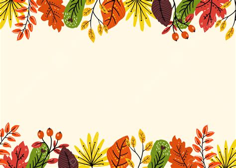 단풍 테두리 만화 장식 배경 가을 떨어진 나뭇잎 배경 배경 일러스트 및 사진 무료 다운로드 Pngtree