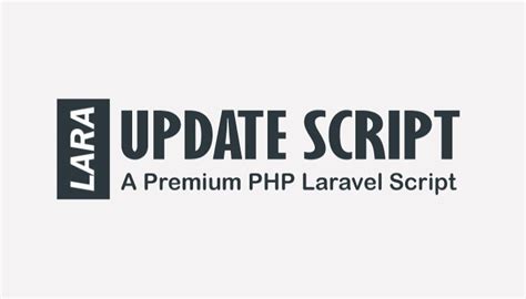 lara update script php laravel news script