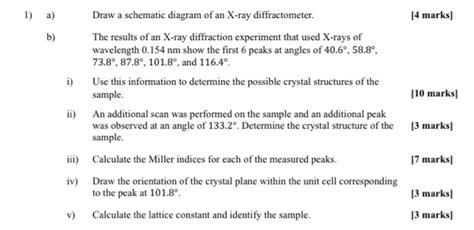 Solved 1 A B Draw A Schematic Diagram Of An X Ray