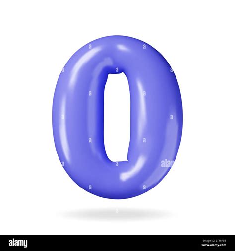 3D Number Zero In Balloon Style Isolated Stock Vector Image Art Alamy