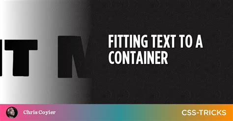 将文本适配容器 Css Tricks 中文