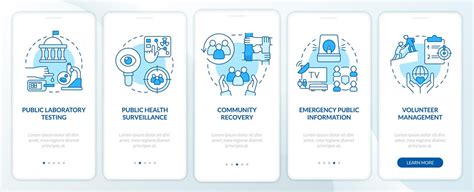 Premium Vector Public Health Preparedness Blue Onboarding Mobile App Screen