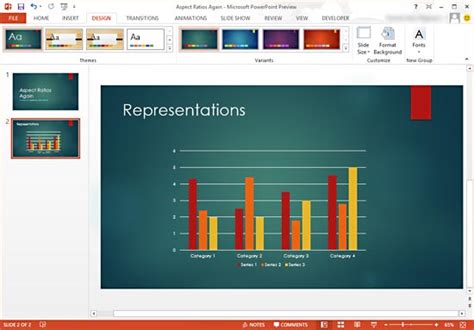 Change Presentation Aspect Ratio From Widescreen To Standard And Vice Versa In PowerPoint
