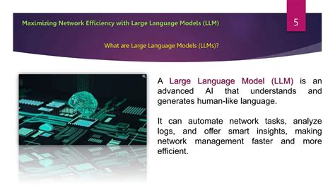 maximizing network efficiency with large language models llm ppt