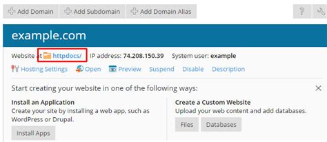 Add Virtual Hosts On A Plesk Server IONOS