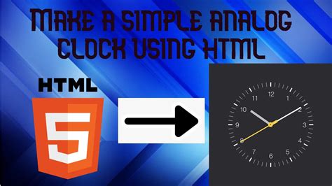 How To Make A Simple Analog Clock Using HTML YouTube