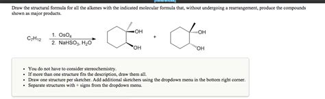 Solved Draw The Structural Formula For All The Alkenes With