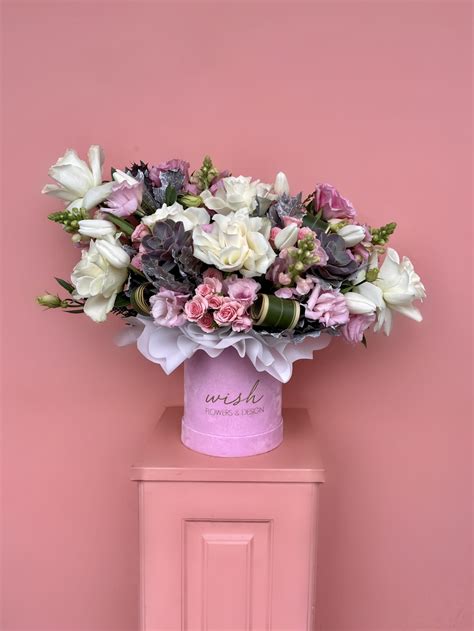 Kadife Pembe Kutuda Erva Aranjman