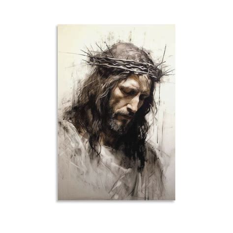 Jesus Wall Art Crucifixion Jesus Crown Of Thorns Vintage Poster