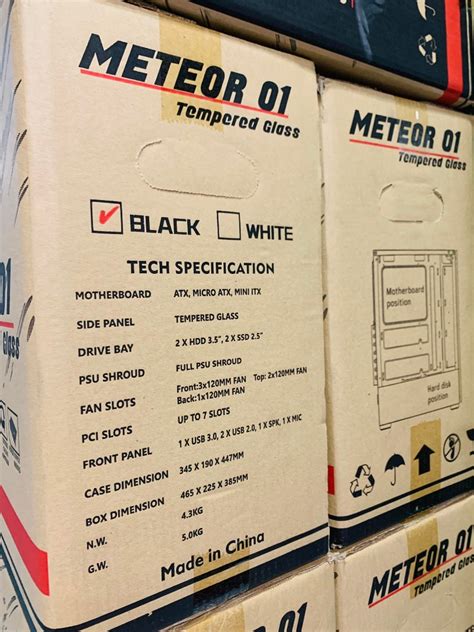Inplay Meteor 01 Atx Microatx Mini Itx Tempered Glass Pc Case Black On Carousell