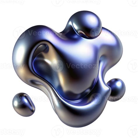Stunning Artistic A Dynamic Flow Of Liquid Mercury Morphing Original 58068714 Png