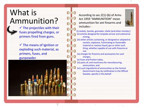 Ammunition And Its Types And Use In Forensic Ballistics Pptx