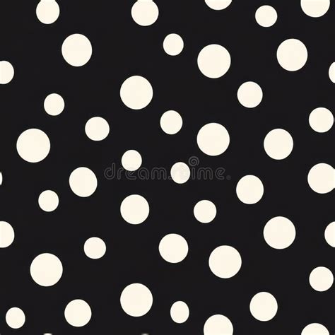 Black And White Polka Dot Pattern Classic Simple Polkadot Background