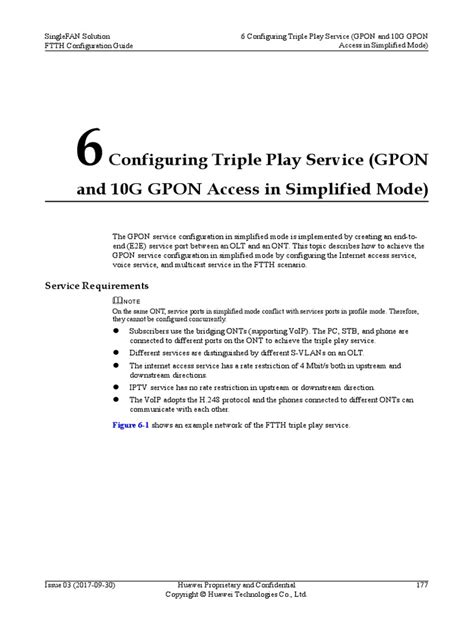 01 06 Configuring Triple Play Service Gpon And 10g Gpon Access In Simplified Mode Pdf