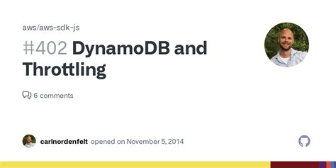 DynamoDB And Throttling Issue Aws Aws Sdk Js GitHub
