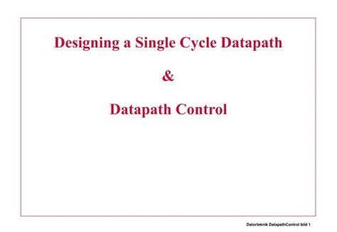 Ppt Designing A Single Cycle Datapath And Datapath Control Powerpoint Presentation Id4295157