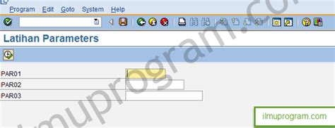 Tcode Se38 Create Parameter Ilmuprogram Com