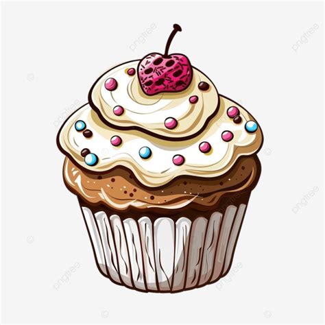만화 컵 케이크 스티커 상표 머핀 컵케익 Png 일러스트 및 이미지 에 대한 무료 다운로드 Pngtree