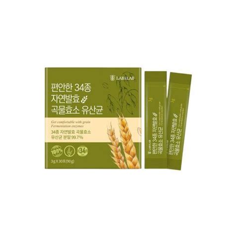 랩온랩 편안한 34종 자연발효 곡물 효소 유산균 평점 0 0 리뷰 0개