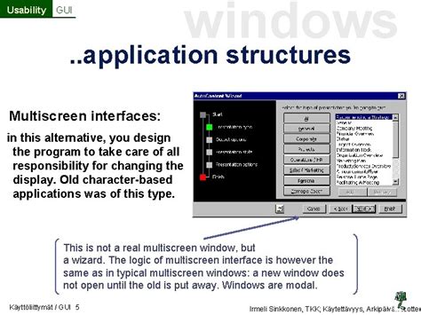 Usability GUI Windows Build The Navigation Model And