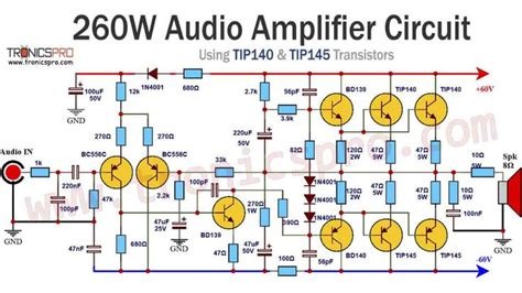 W Amplifier Circuit Diagram Using TIP TIP Min Circuit Diagram Amplifier Audio