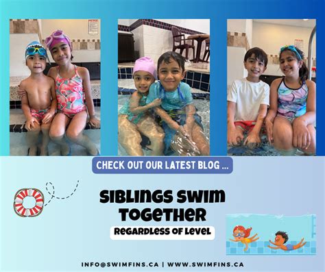 Siblings Swim Together — Swim Fins Swim School
