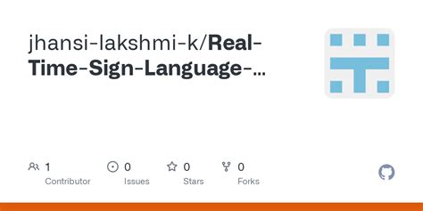 Github Jhansi Lakshmi K Real Time Sign Language Detection Using Tensorflow Object Detection Api