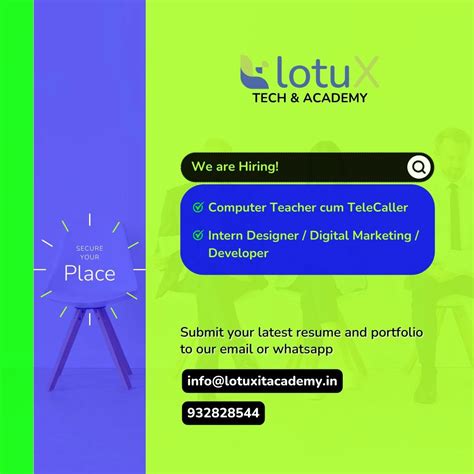 Lotux Academy On Linkedin Hiring Careeropportunity