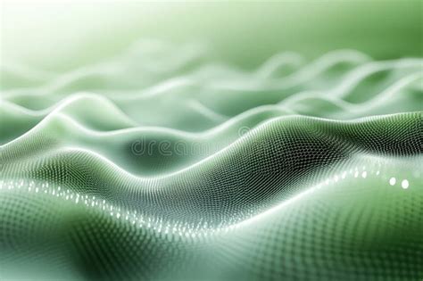 Abstract Green Waves Representing Fluid Motion And Light In A Dynamic