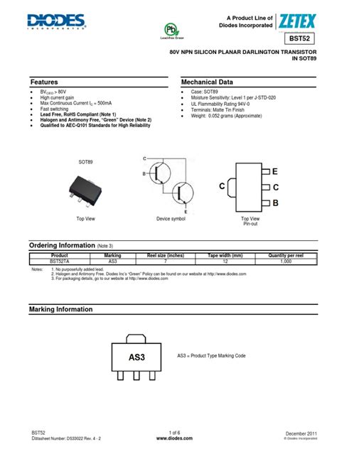 As3 Smd Marking Code Bipolar Junction Transistor Electrical