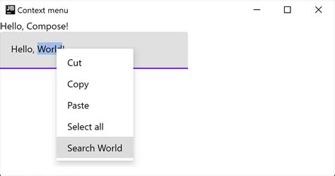 Context menus | Kotlin Multiplatform Development Documentation