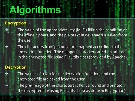 Encryptiondecryption Algorithm For Devanagri Scriptaffine Cipher