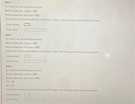 Solved For A Given Soil The Following Are Known Percent Chegg Com