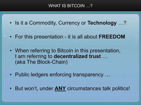 Programmable Money Visual Guide To Bitcoin As A Technology Pptx